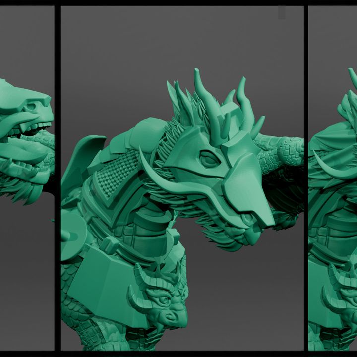3D Printable Celestial Longma Knights Cathay/Chinese by Cosmic Brother Miniatures